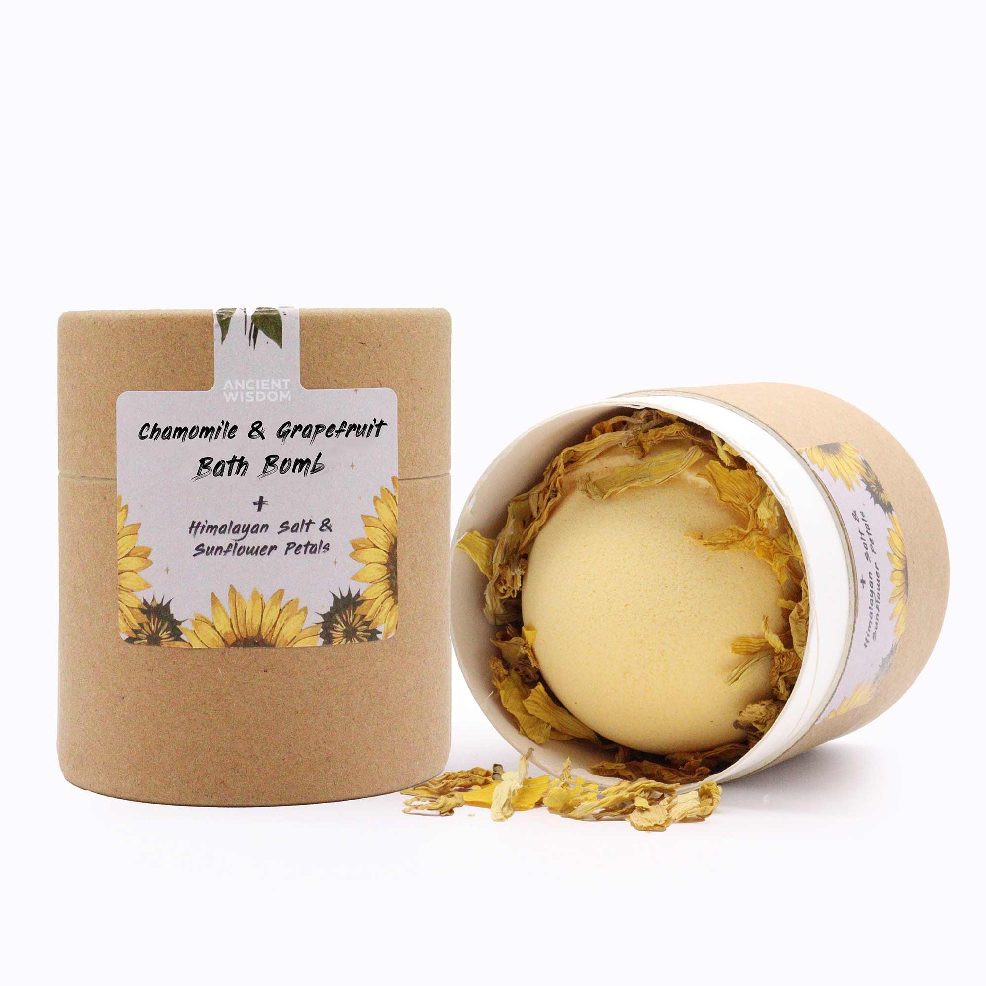 Self Care Aromatherapy Set of Bath Bombs Bath Salts Chamomile Grapefruit